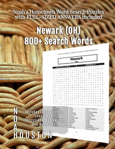 NoahÕs Hometown Word Search Puzzles with FULL-SIZED ANSWERS included ...